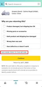 How To Return Multiple Amazon Items