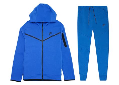 Nike Sportswear Tech Fleece Full Zip Hoodie And Joggers Set Game Royal
