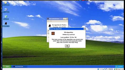Windows Xp 32 Bit Vs Virus Win16 Apparition Youtube