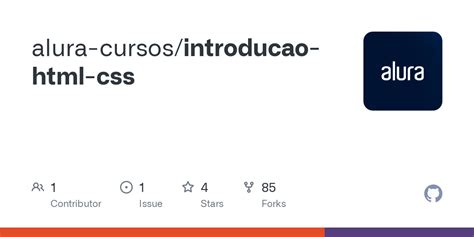 GitHub Alura Cursos Introducao Html Css
