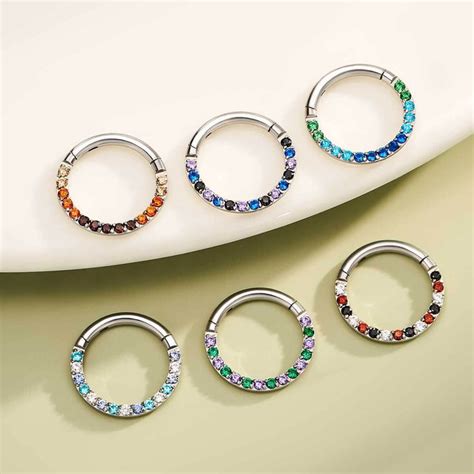 Oufer 16g Planet Septum Ring Hinged Septum Ring Oufer Body Jewelry