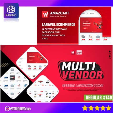 Jual Source Code Aplikasi Multi Vendor Amazcart Laravel Ecommerce
