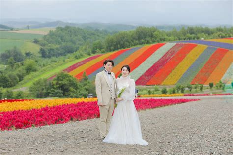 富良野 Or 美瑛の花畑＋選べるもう一箇所プラン デコルテフォトグラフィー 前撮り・フォトウェディング