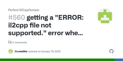 Getting A Error Il Cpp File Not Supported Error When Trying To Dump