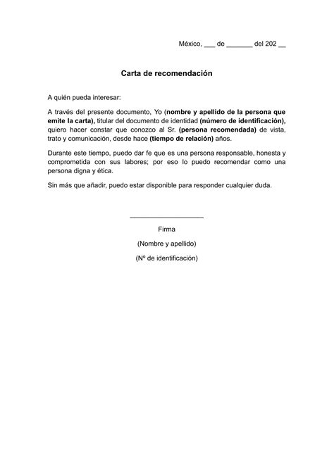 Carta De Recomendacion Laboral Ejemplos Word Actualizado Noviembre 2023