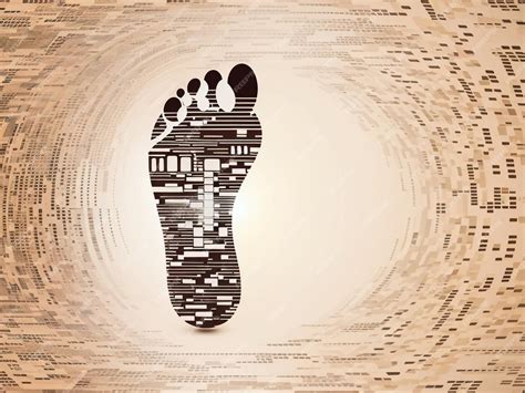 premium ai image binary trails digital footprint background created