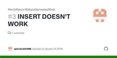 Insert Doesn T Work Issue Manlymarco Koikatugameplaymods Github