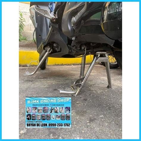 ↂ STAINLESS CENTER STAND SIDE STAND FREE EHE 17s MIO I 125 MSI