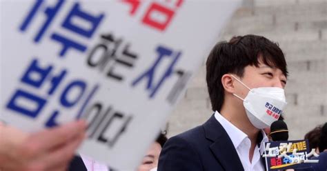 대장동 특검 천막투쟁 발언하는 이준석 대표