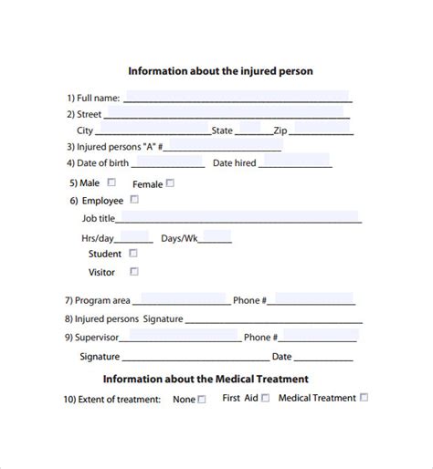 8 Sample Osha 300 Forms Sample Templates