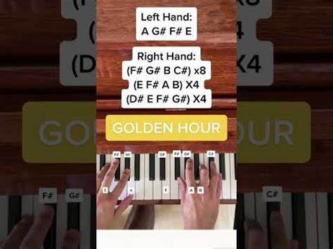 JVKE Golden Hour Easy Beginner Piano Tutorial With Letters Shorts