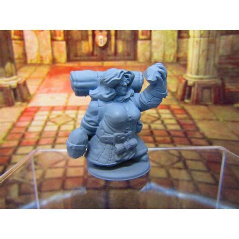 Female Dwarven Artificer Archaeologist Mini Miniature Dwarf 3d Printed