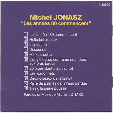 Target Cd Jonasz Michel Années 80 Commencent Les V001