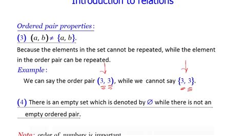 Order Pair And Set Example 3 4 Youtube