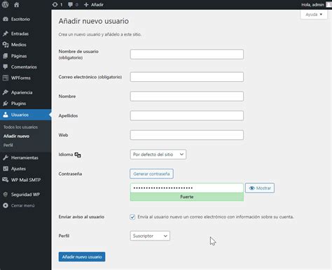 Cómo Crear Y Editar Un Usuario De Acceso En Páginas Web Wordpress