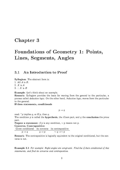 Lecture 3 Cfgjhkbjlnk Chapter 3 Foundations Of Geometry 1 Points Lines Segments Angles 3