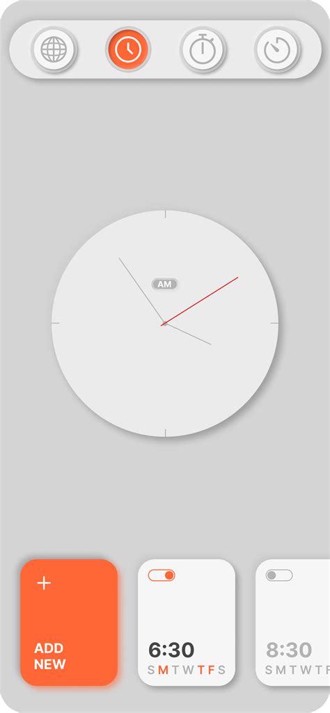 Neumorphism Clock App By Cna Keshvar On Dribbble