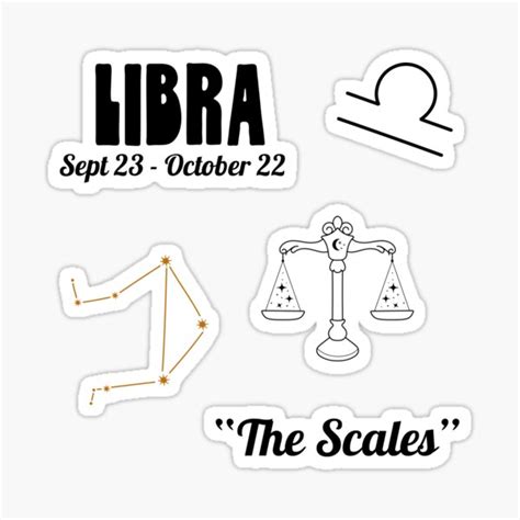 Libra Zodiac Sticker Pack Sticker For Sale By Mrsgolden36 Redbubble