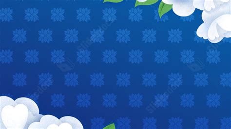 Blue Jasmine Pattern Creative Flower Nature Powerpoint Background For