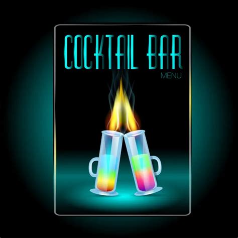 Coctails Menu Card Design Template Free Stock Vector Graphic Image 24362611