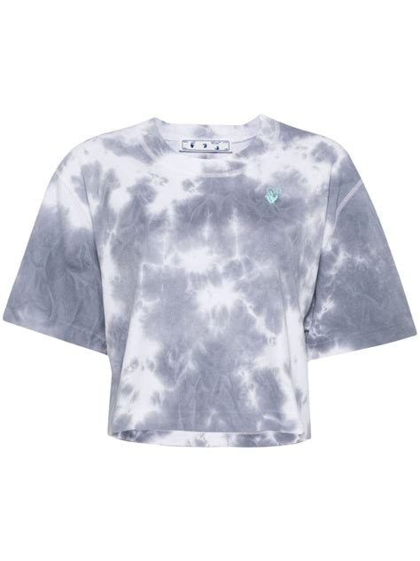 Off White Hands Off Tie Dye T Shirt Grey Farfetch Uk