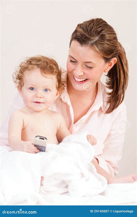Bath Time Fun Stock Image Image Of Phone Adorable Mobile
