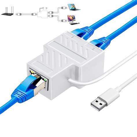 CAPUP White Ethernet Splitter To Mbps Ethernet Splitter