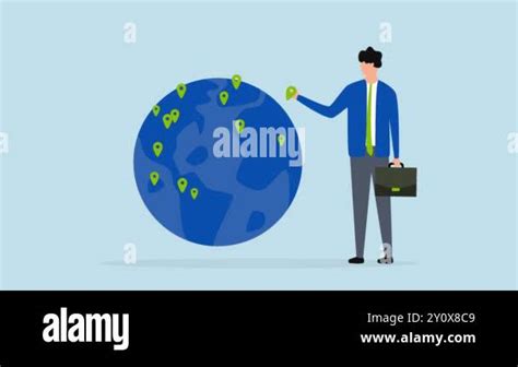 Global Business Expansion 4k Animation Of Businessman CEO Put New