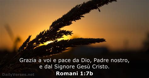27 Settembre 2019 Versetto Della Bibbia Del Giorno Romani 1 7b