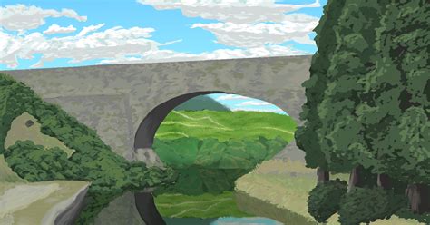風景 練習 橋のある風景 Simabroのイラスト Pixiv