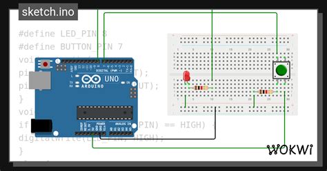 M9 2nd Experiment Interfacing Push Button Wokwi Esp32 Stm32 Arduino Simulator