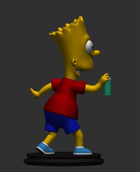 Punk Bart Simpson 3d Model By Chelscct Chelseycreatesthings On Thangs