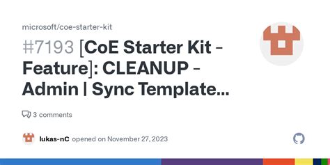 Coe Starter Kit Feature Cleanup Admin Sync Template V Check