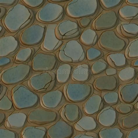 Seamless Pattern Of Pebbles Texture Of Stones Stock Illustration