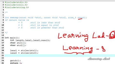 089 89 memcmp function in c programming language video tutorial youtube