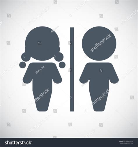 Vector Man Woman Icons Illustration Print Stock Vector Royalty Free