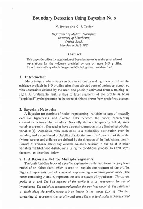 Pdf Boundary Detection Using Bayesian Nets