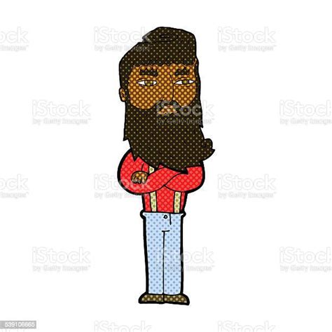 Comic 말풍선이 있는 심각한 남자 Beard 귀여운에 대한 스톡 벡터 아트 및 기타 이미지 귀여운 그리기 기이함
