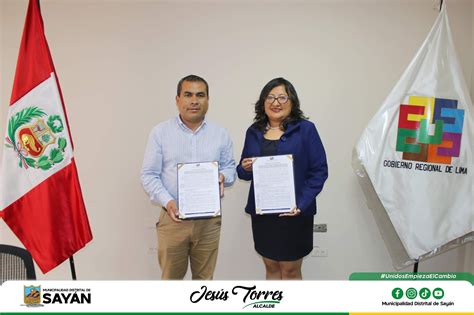 Sayán Alcalde De SayÁn Firma Convenio Para La EjecuciÓn De Obra En San