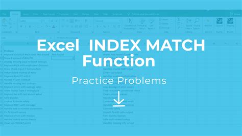 Practice Problems Excel Free Download Index Match Pivotxl