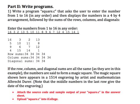 Solved Part II Write Programs 1 Write A Program Chegg