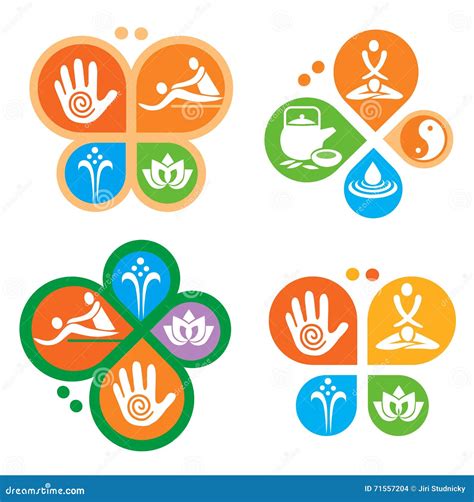 Spa Massage Icons Stock Vector Illustration Of Alternative 71557204