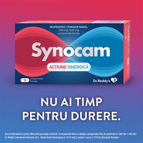 Synocam 200 Mg500 Mg 10 Comprimate Filmate Dr Reddys Farmacia
