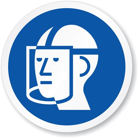 Wear Faceshield Iso Mandatory Sign Sku Is 1009