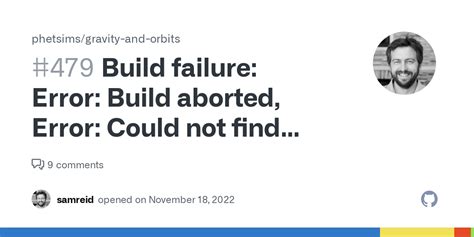 Build Failure Error Build Aborted Error Could Not Find Expected