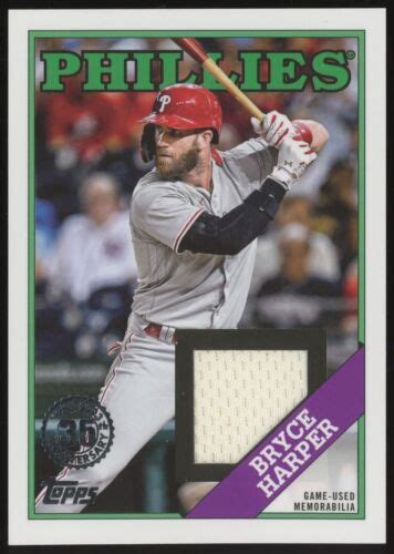 2023 Topps Series 1 1988 Topps Baseball Relics 88r Bh Bryce Harper