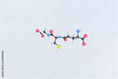 Glutathione Molecule Scientific Molecular Model Looping 3d Animation