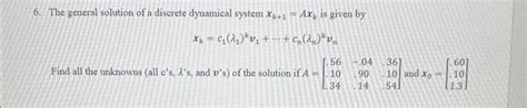 6 The General Solution Of A Discrete Dynamical