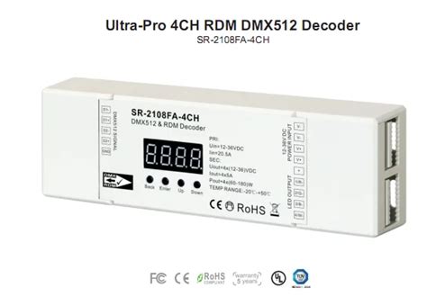 4ch 5ch Led Dmx512 Rdm Decoder Rgbw Sr 2108fa 4ch Buy 24 Channel Dmx Decoder Led Dmx Decoder