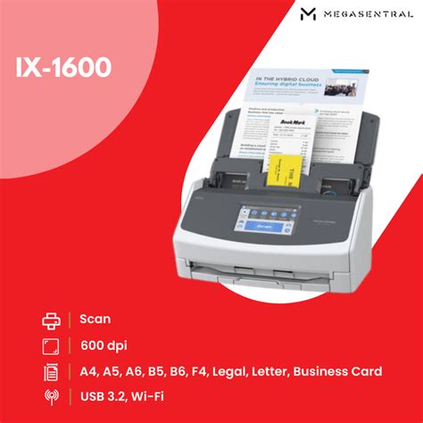 jual ricoh scansnap ix1600 scanner ix 1600 scan snap shopee indonesia